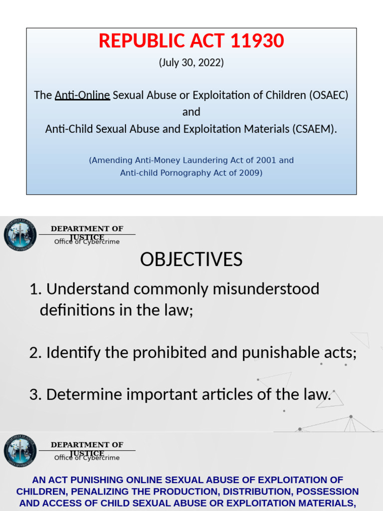 04 - RA No 11930 - Short Presentation | PDF