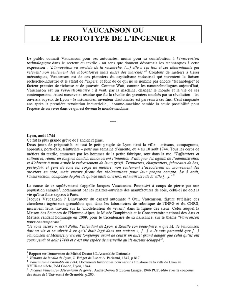 Vaucanson | PDF