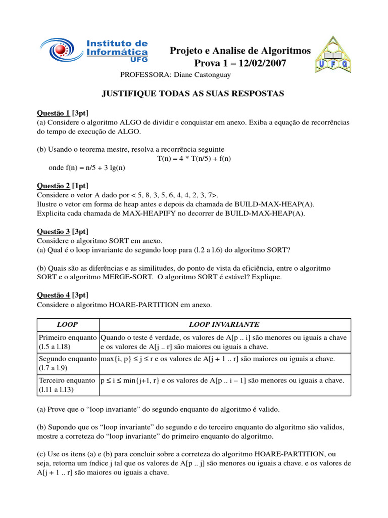 Lista Algoritimo | PDF