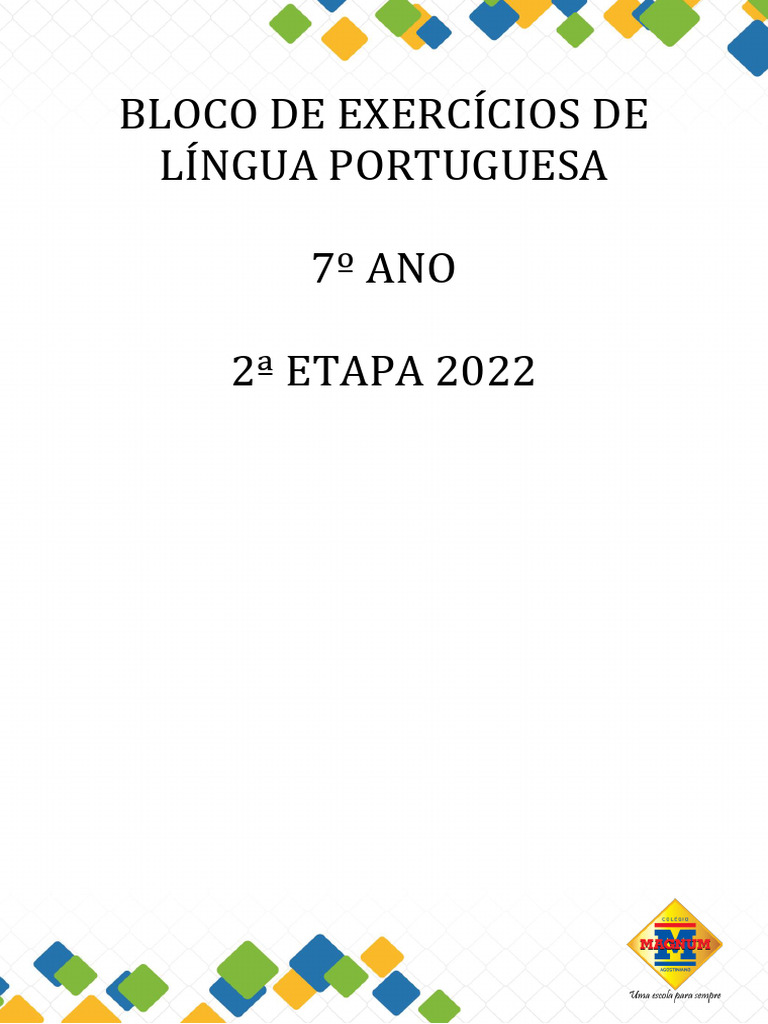 Bloco de Exercícios 2 Etapa | PDF