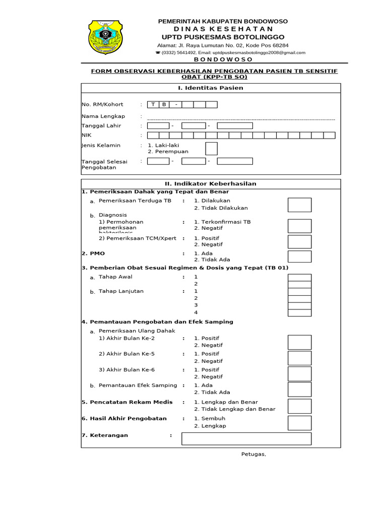 Master Form TB SO Boling | PDF | Self-Improvement | Science & Mathematics