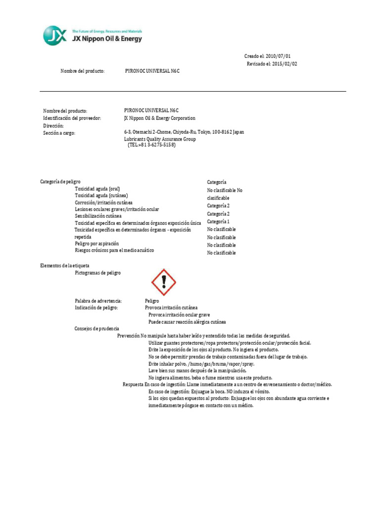 PYRONOC UNIVERSAL N6C - Español | PDF
