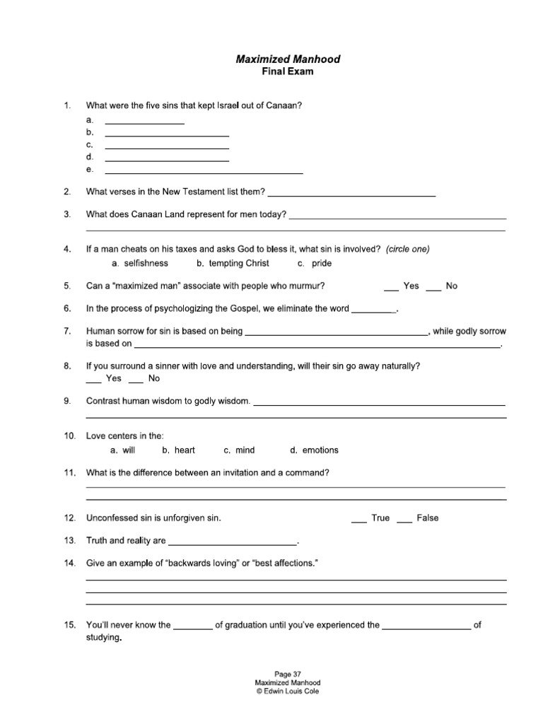 BTM Final Exam - 093305 | PDF