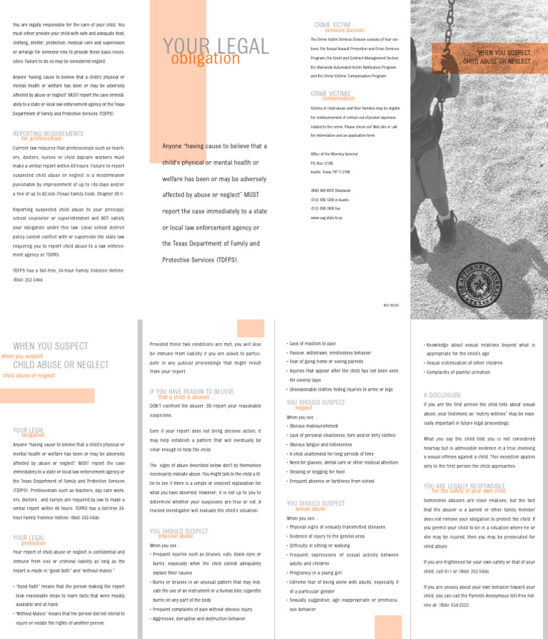 Suspect Child Abuse | PDF | Child Abuse | Crimes