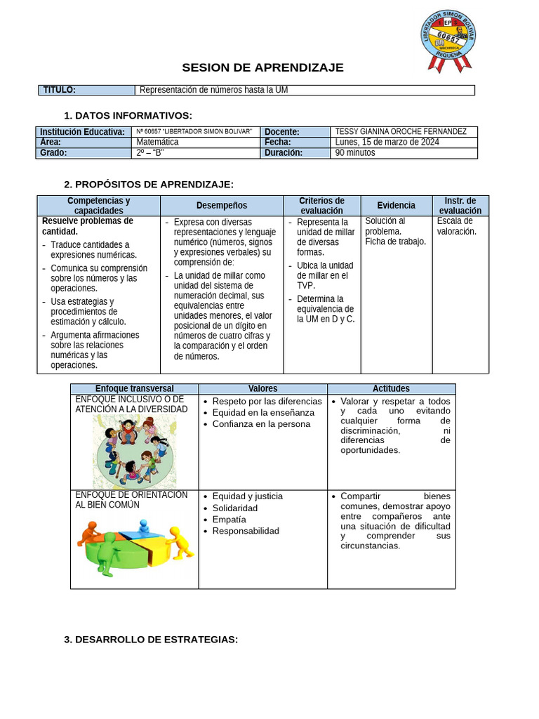 Sesion de Aprendizaje 2 | PDF Sesion de Aprendizaje 2 | PDF