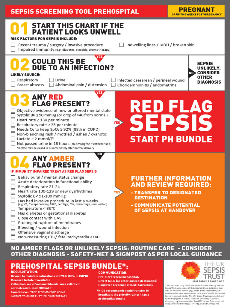 Prehospital Sepsis Screening Tool | PDF | Sepsis | Diseases And Disorders