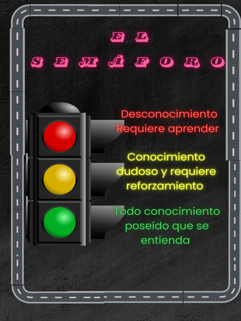 Bold Neon Traffic Light Voice Levels Classroom Poster | PDF