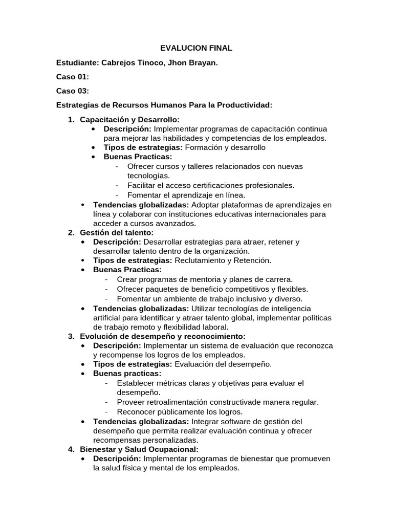 EVALUCION FINAL Cabrejos | PDF