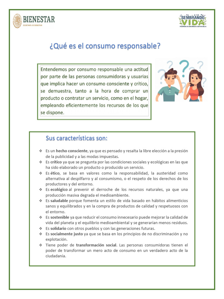 Guía para un Consumo Responsable | PDF | Consumo (economía) | Economias
