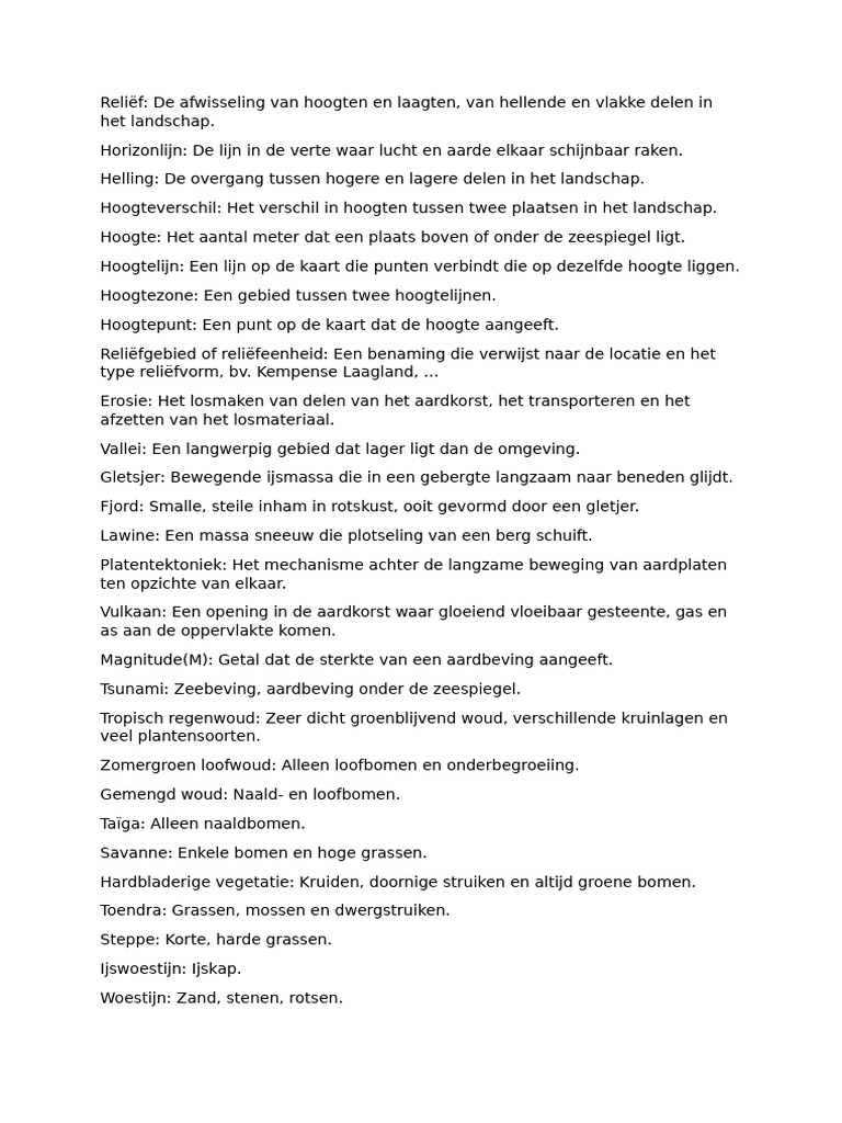 Aardrijkskunde Examen Juni | PDF