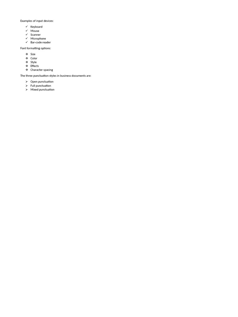 Examples of Input Devices | PDF