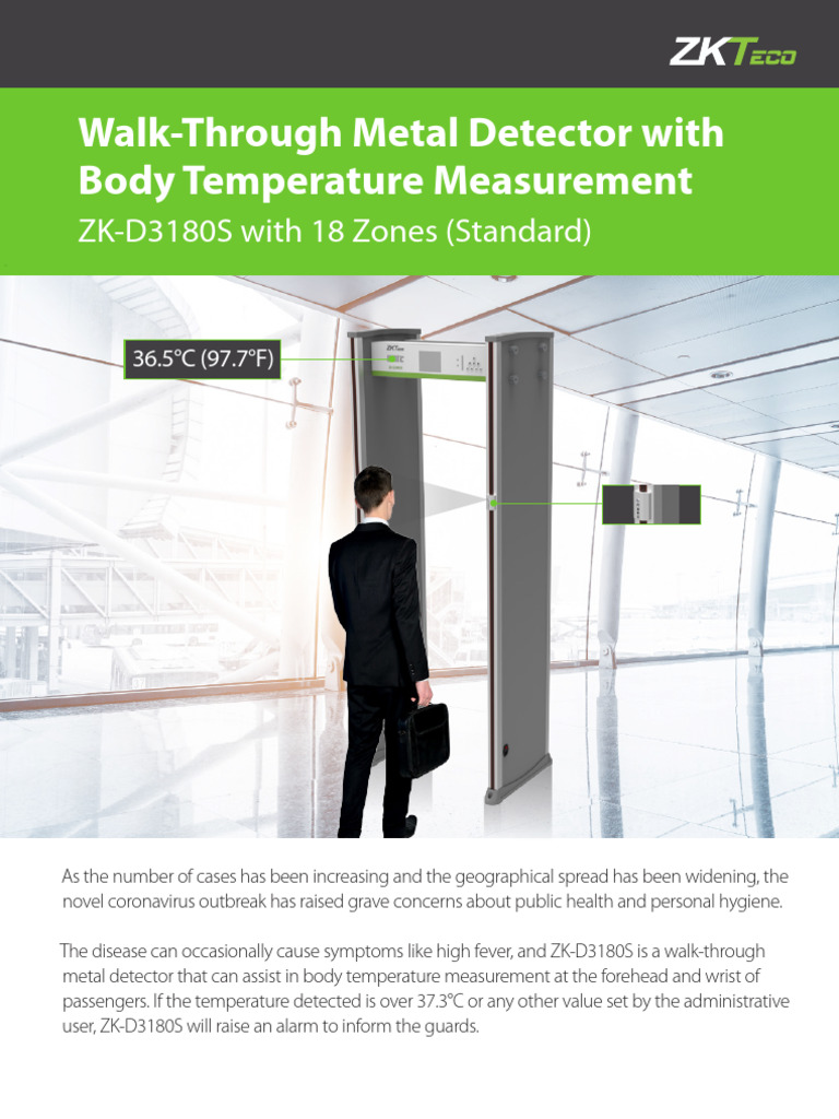 Brosur ZK-D3180S+Body Temperature | PDF | Sensor | Technology & Engineering