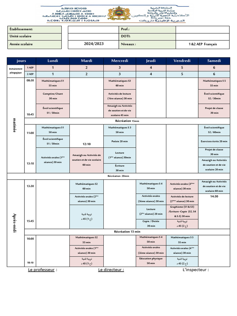 NIVEAU 1 & 2 AEP Français Formule Adaptée | PDF