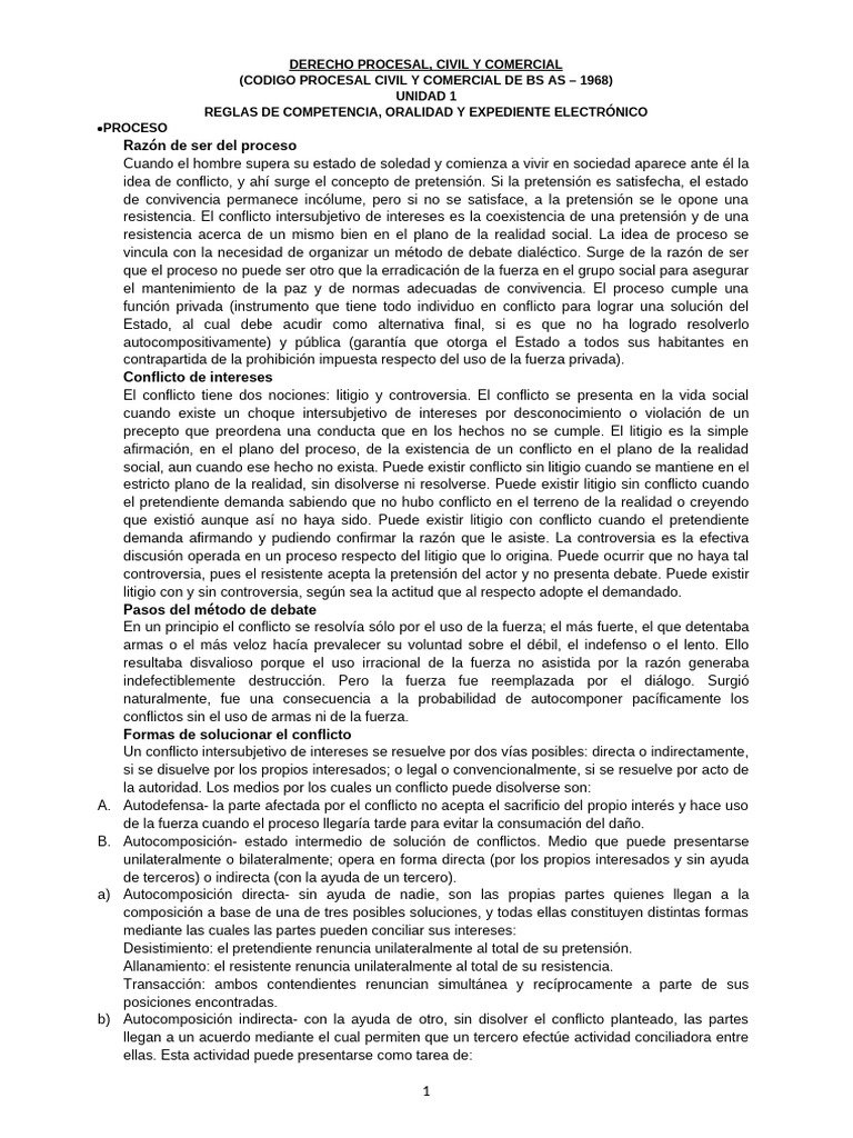 PROCESAL CYC PRIMERA PARTE | PDF