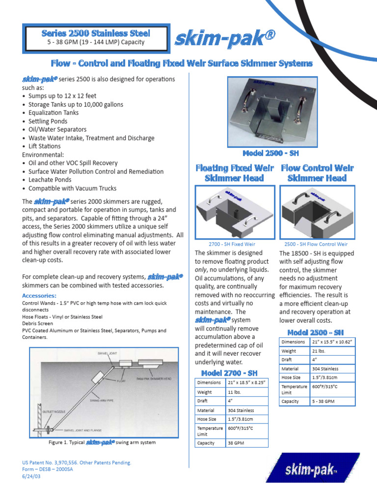 Skim Pak 2500 SH | PDF