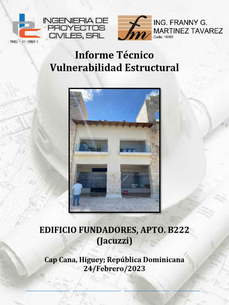 Informe Tecnico Vulnerabilidad Estructural EDIF-B222 | PDF