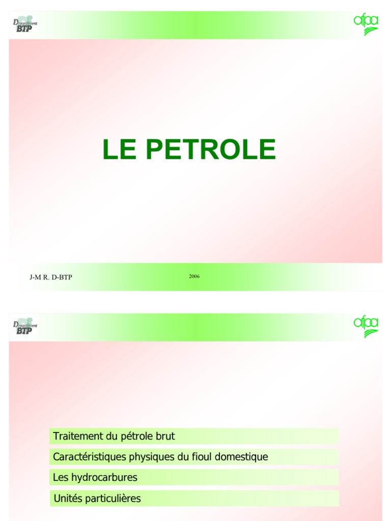 P Trole | PDF | Distillation | Fioul