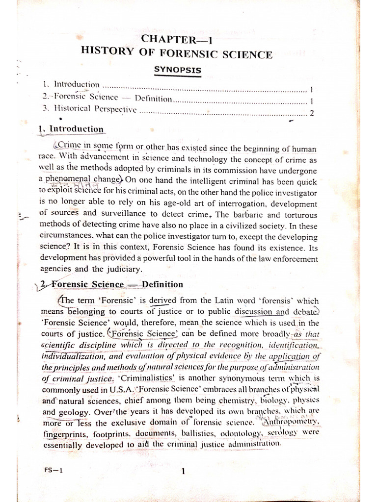 History of Forensic Science | PDF