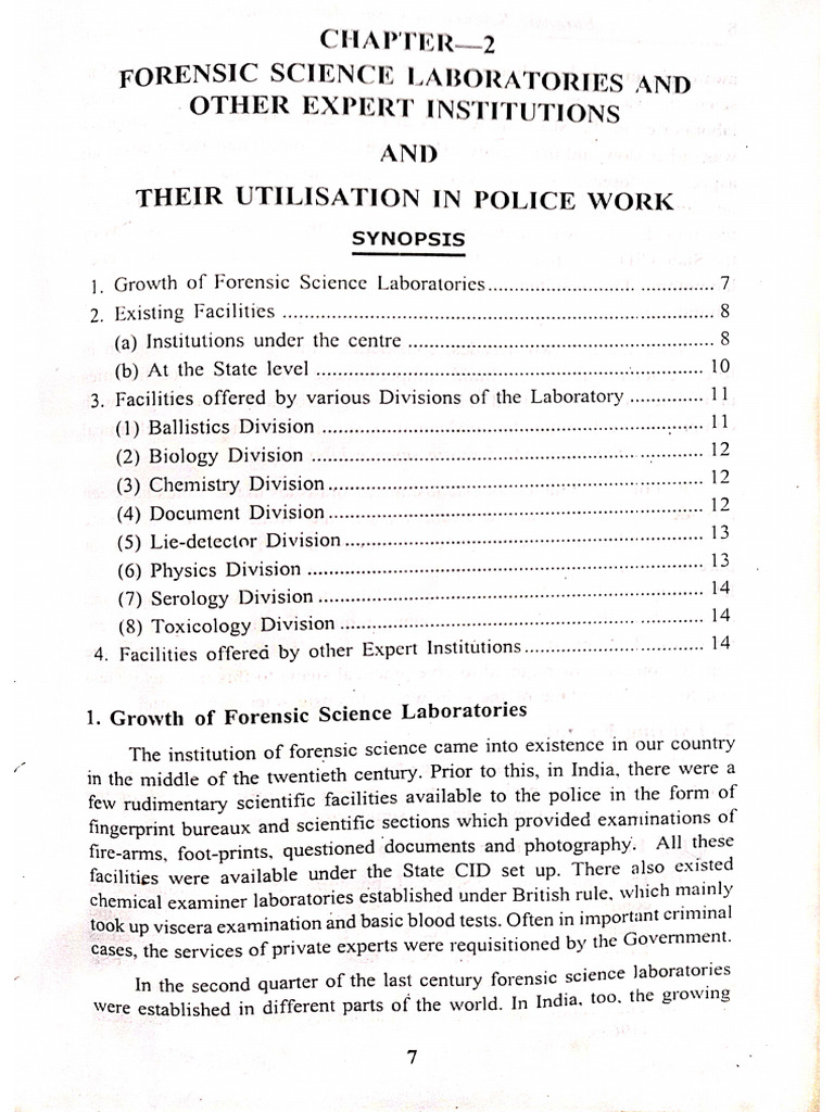 Forensic Science Laboratories in India | PDF