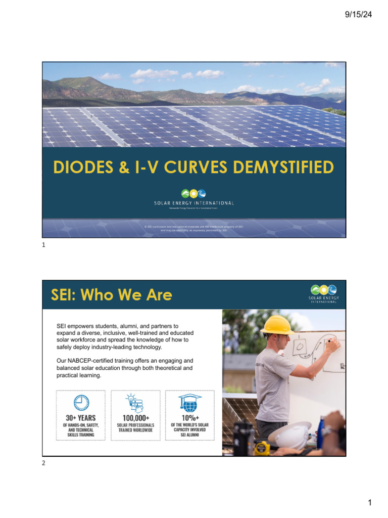 Diodes and IV Curves RE+ | PDF | P–N Junction | Diode
