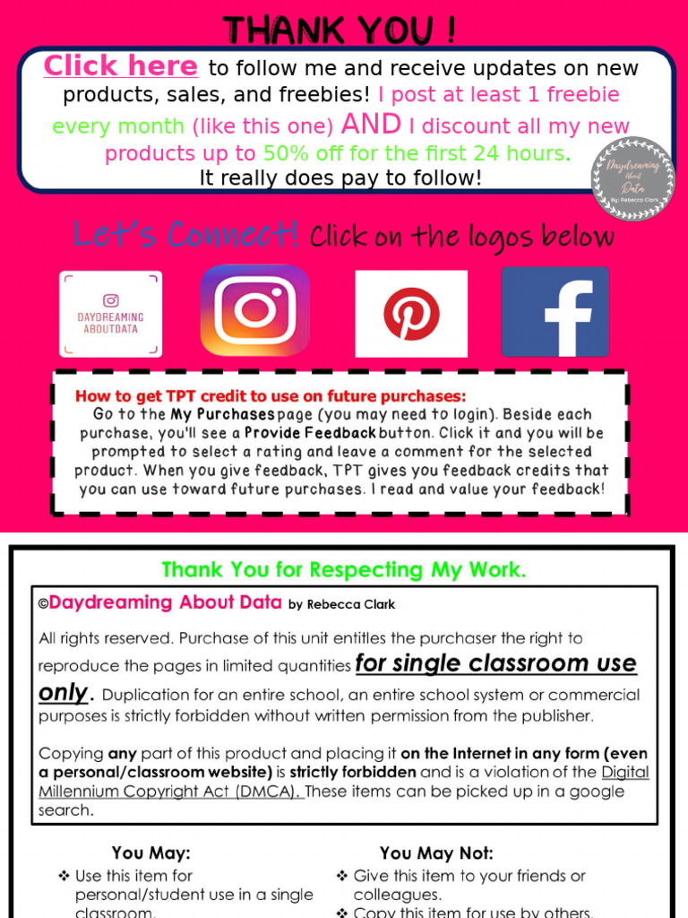 Click Here: I Post at Least 1 Freebie (Like This One) I Discount All My ...