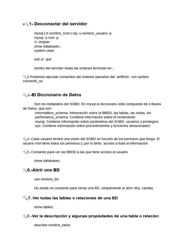 Indicaciones BBDD | PDF
