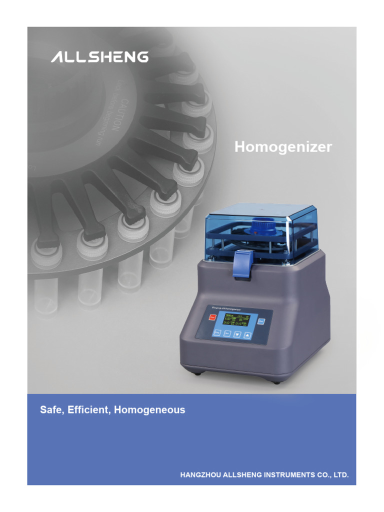Homogenizer | PDF