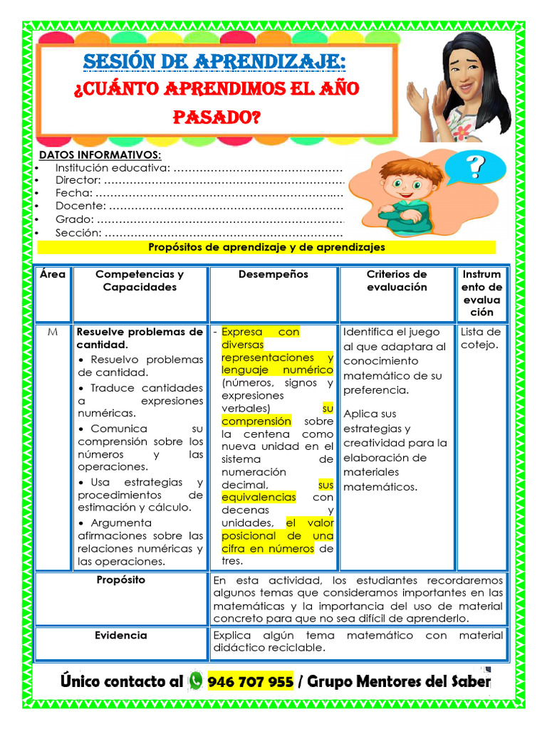 3° Grado Sesión 1 - 946 707 955 | PDF