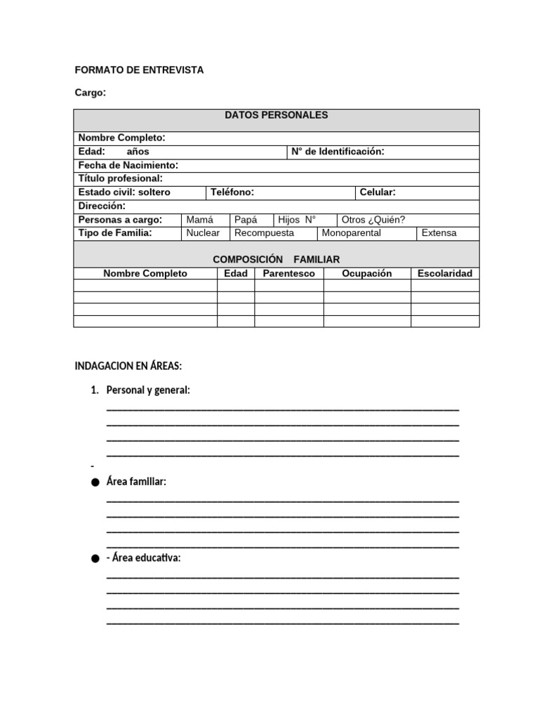 Formato Entrevista | PDF