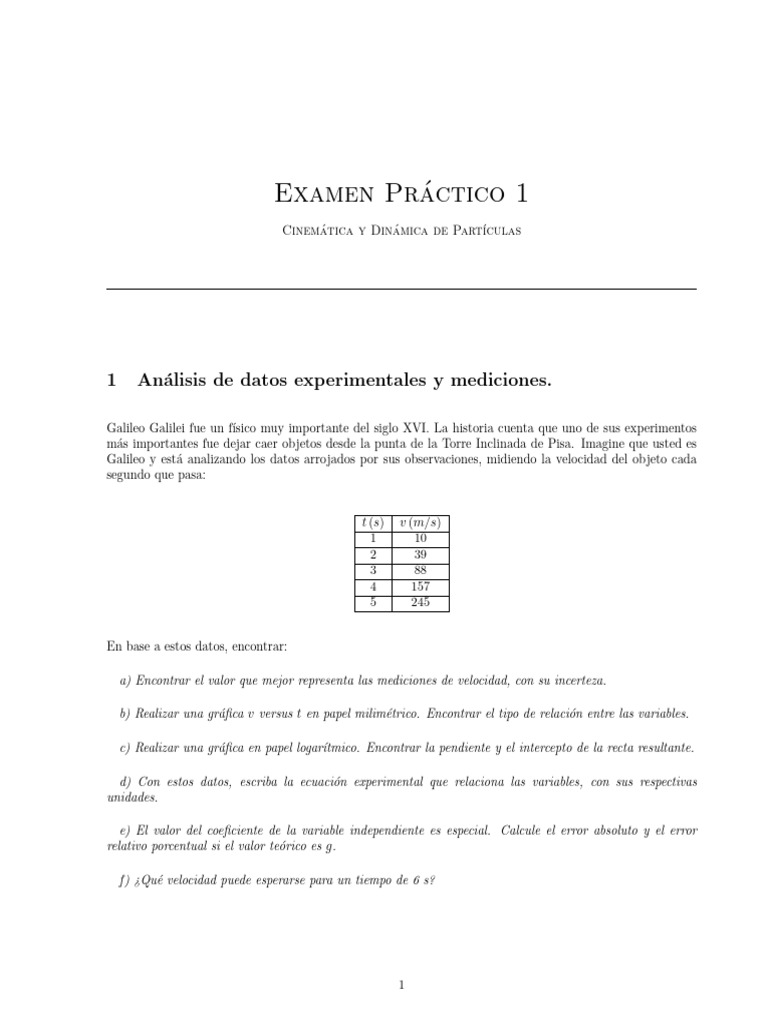 Examen Práctico 1 | PDF