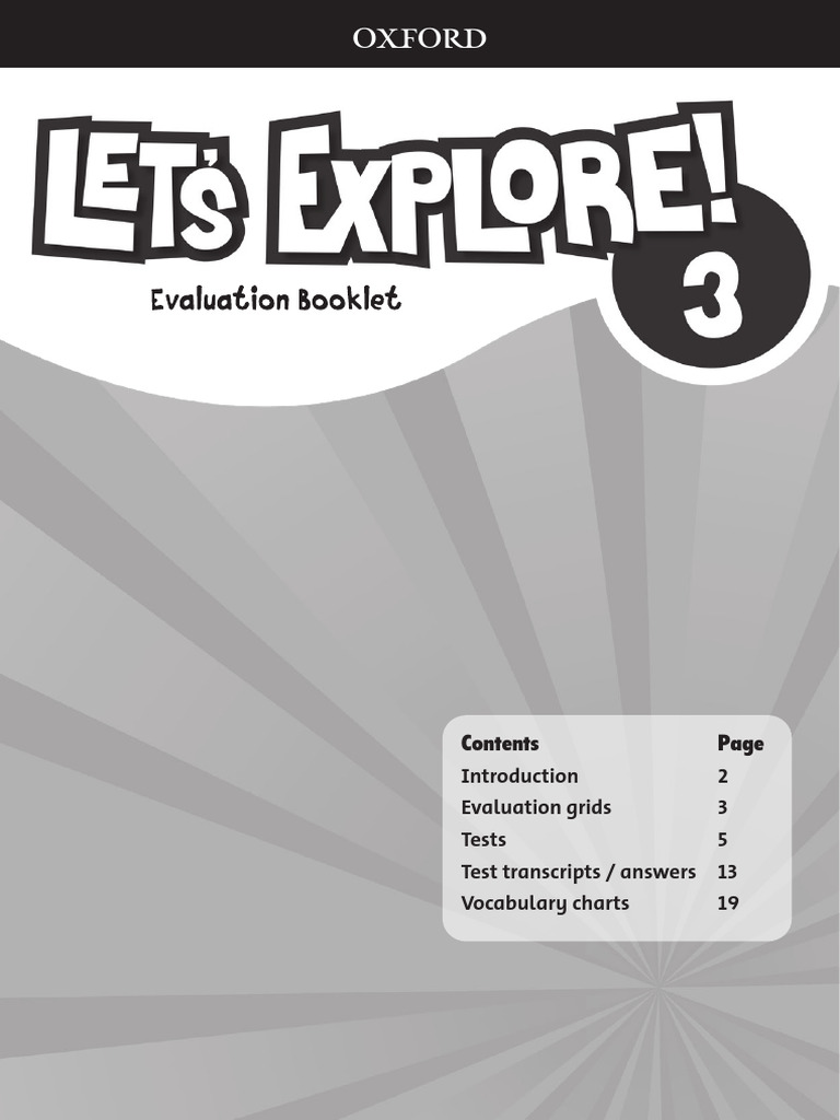 Lets Explore 3 Evaluation Booklet | PDF