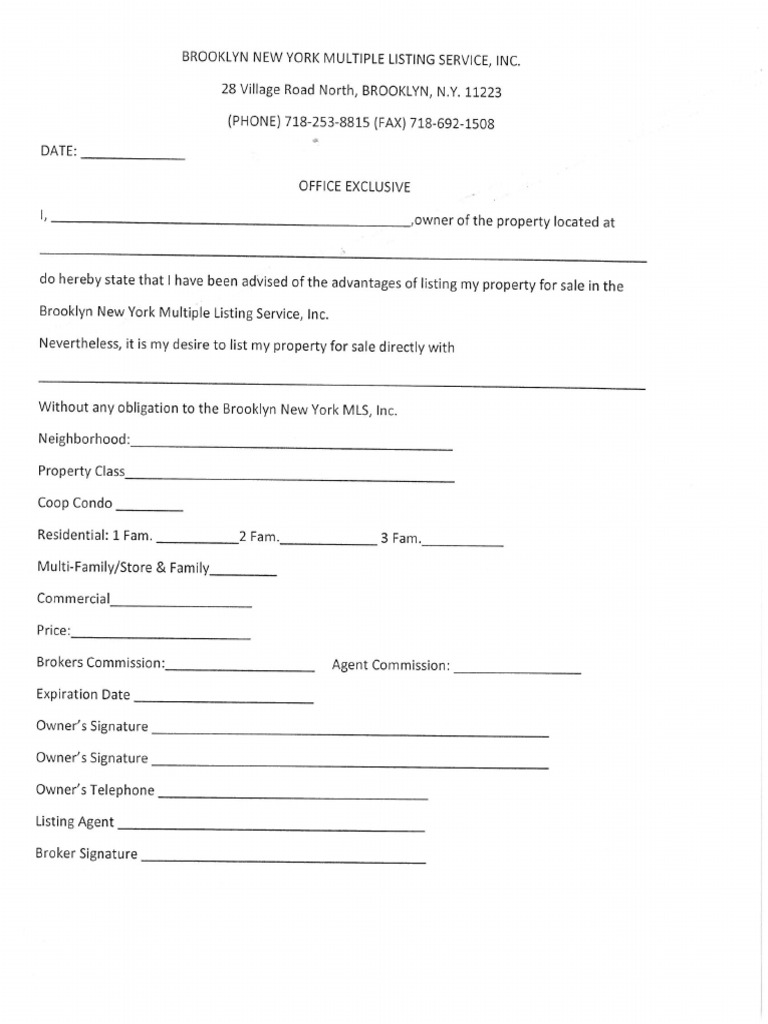 Office Exclusive Form | PDF