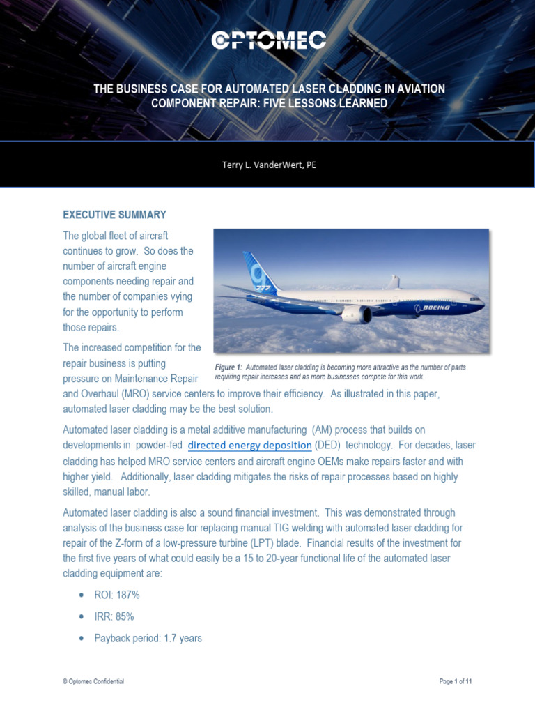 2020 Optomec-Five Lessons-White Paper-FINAL | PDF