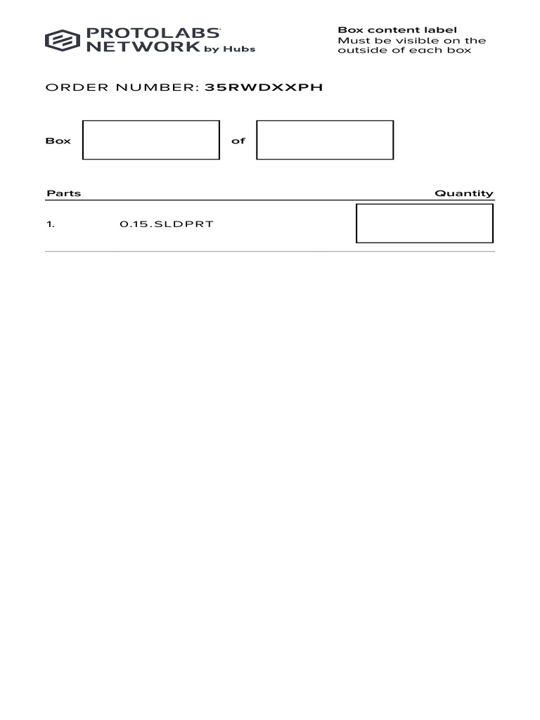 35rwdxxph v9 Po1 Box Label | PDF