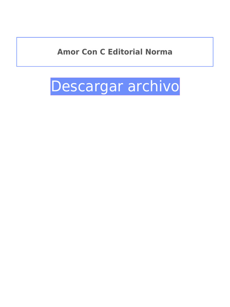 Amor Con C Editorial Norma | PDF