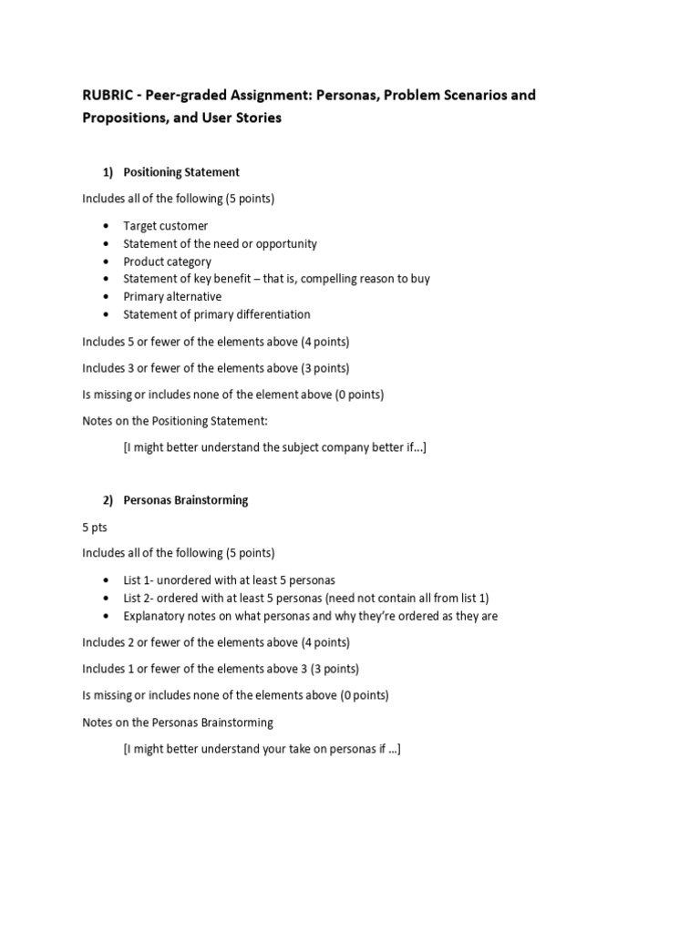 Agile Meets Design Thinking Rubric | PDF