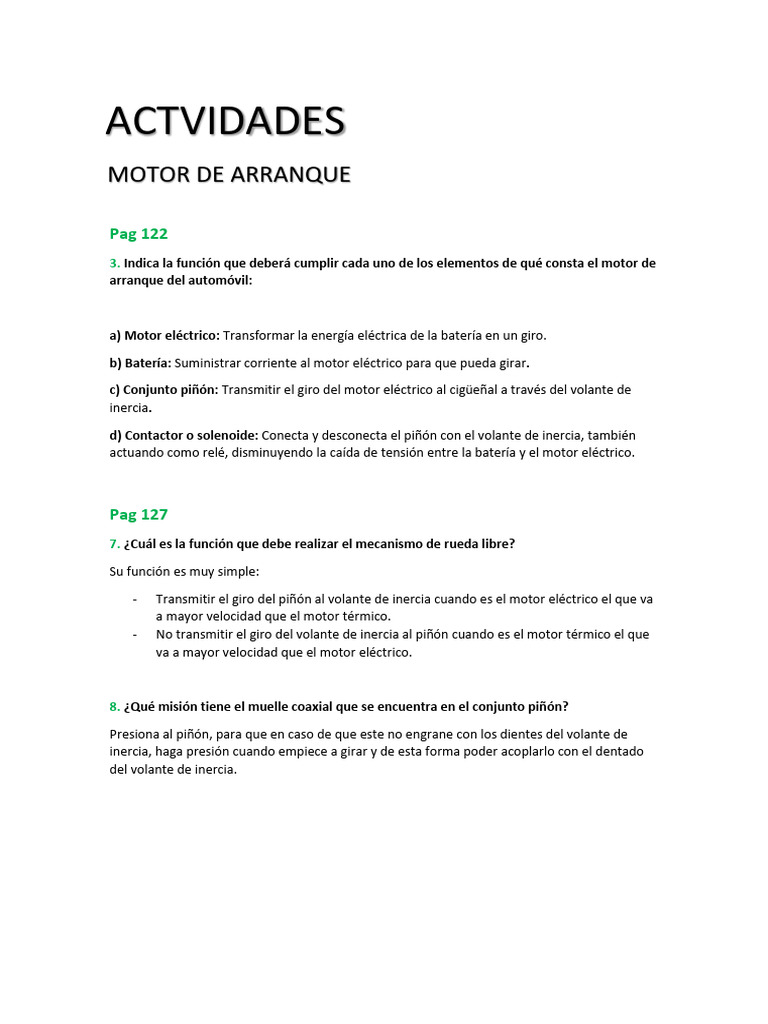 Motor de Arranque Ejs | PDF