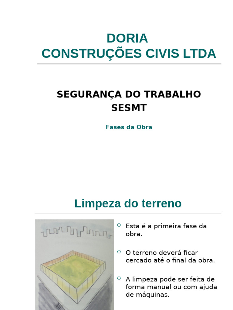 3 Slide - Fases Da Obra | PDF