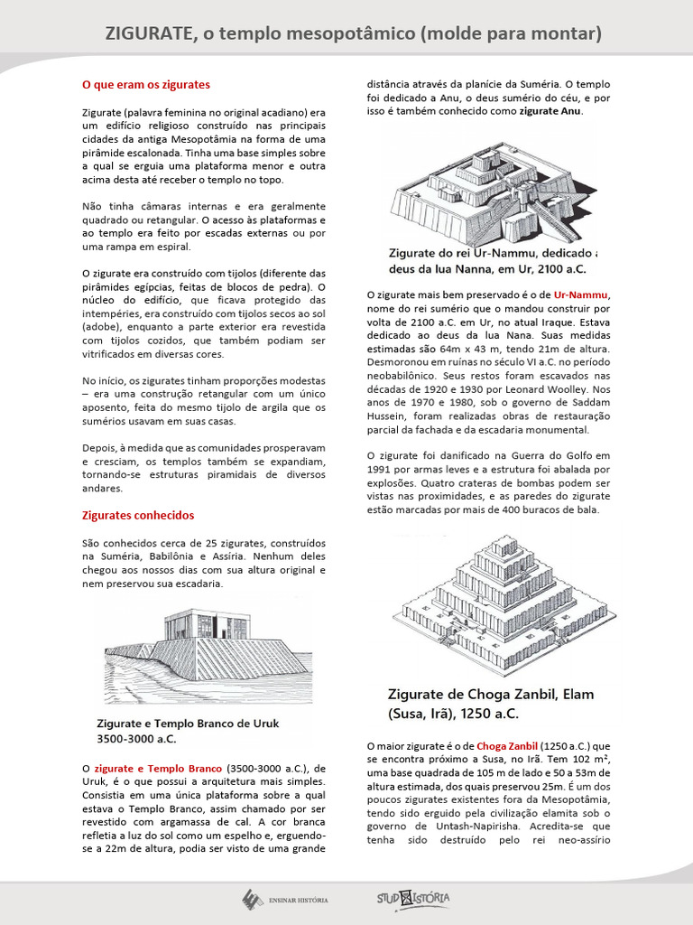 Zigurate Modelo para Montar 2j0t0g | PDF