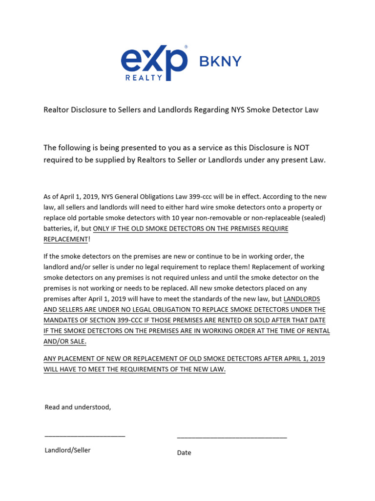 NYS Smoke Detector Law Overview | PDF