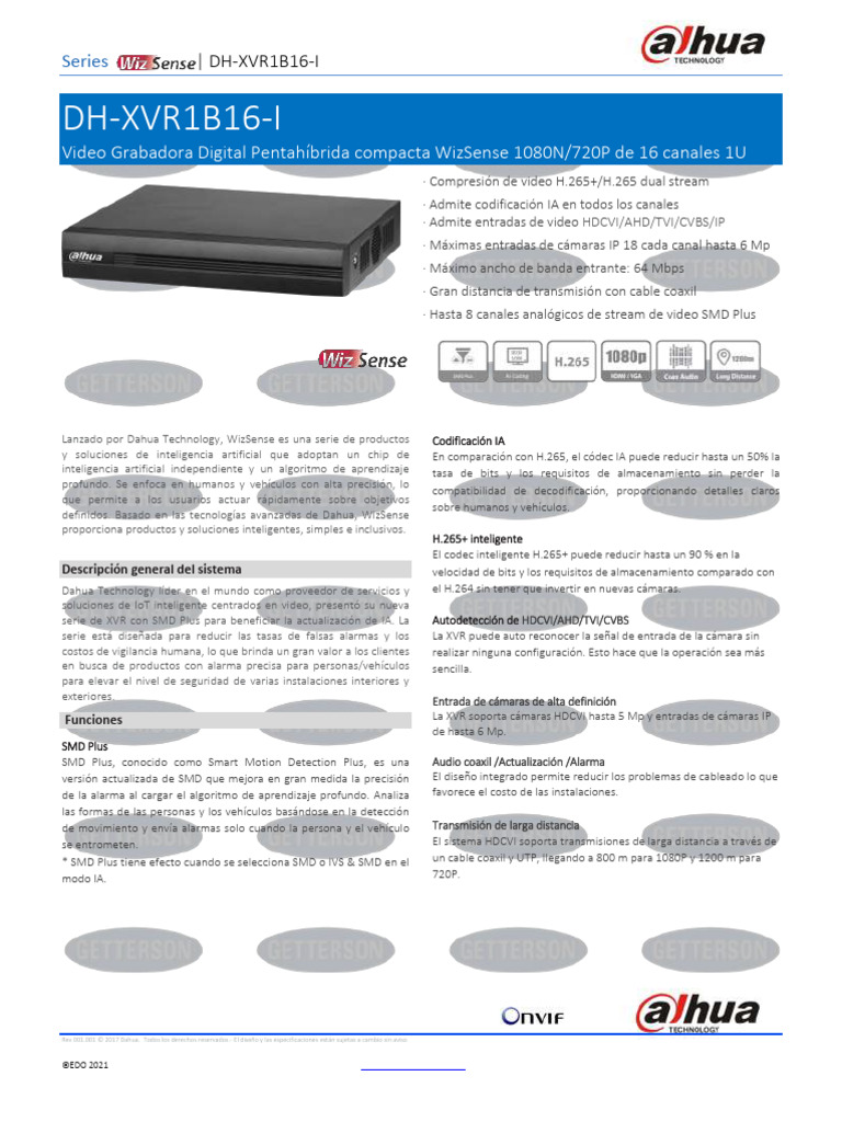 XVR1B16-I Dahua | PDF