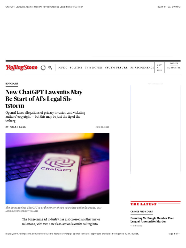 Miles Klee, "New ChatGPT May Be Start of AI's Legal Sh-Tstorm" | PDF