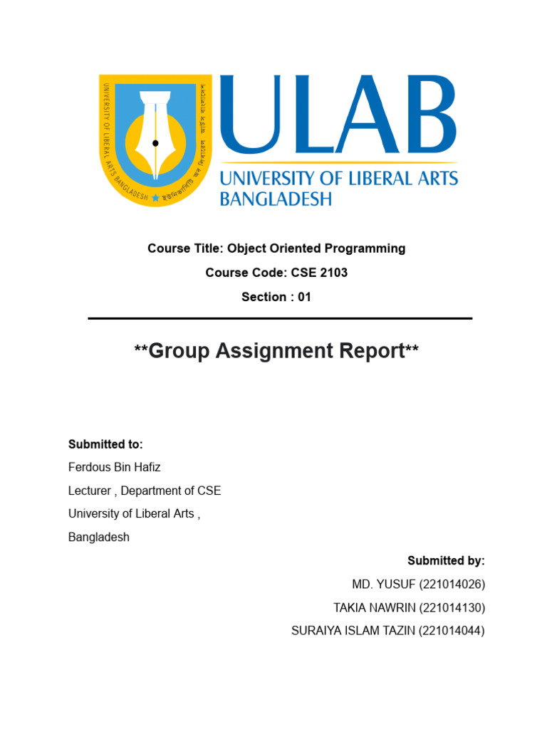 OOP Project Report | PDF