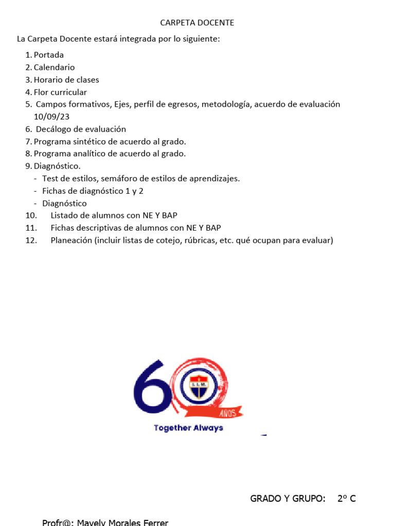 Carpeta Docente | PDF