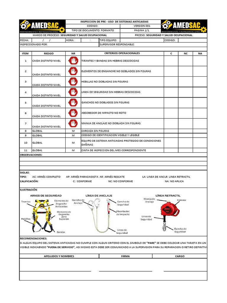 3 Check List de Arnés | PDF