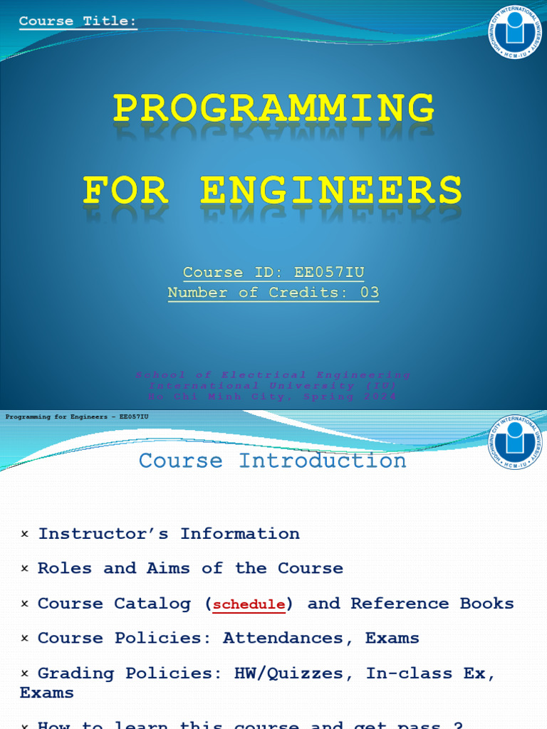 Lecture 0-Introduction To The Course | PDF