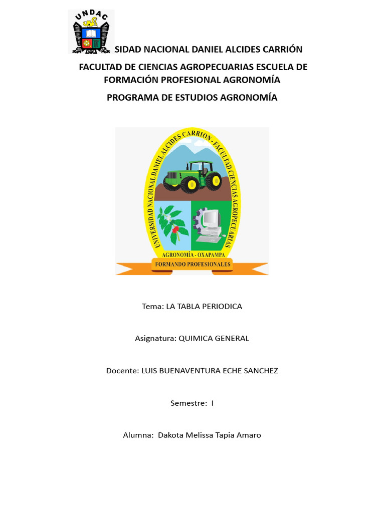 INFORME tabla periódica | PDF