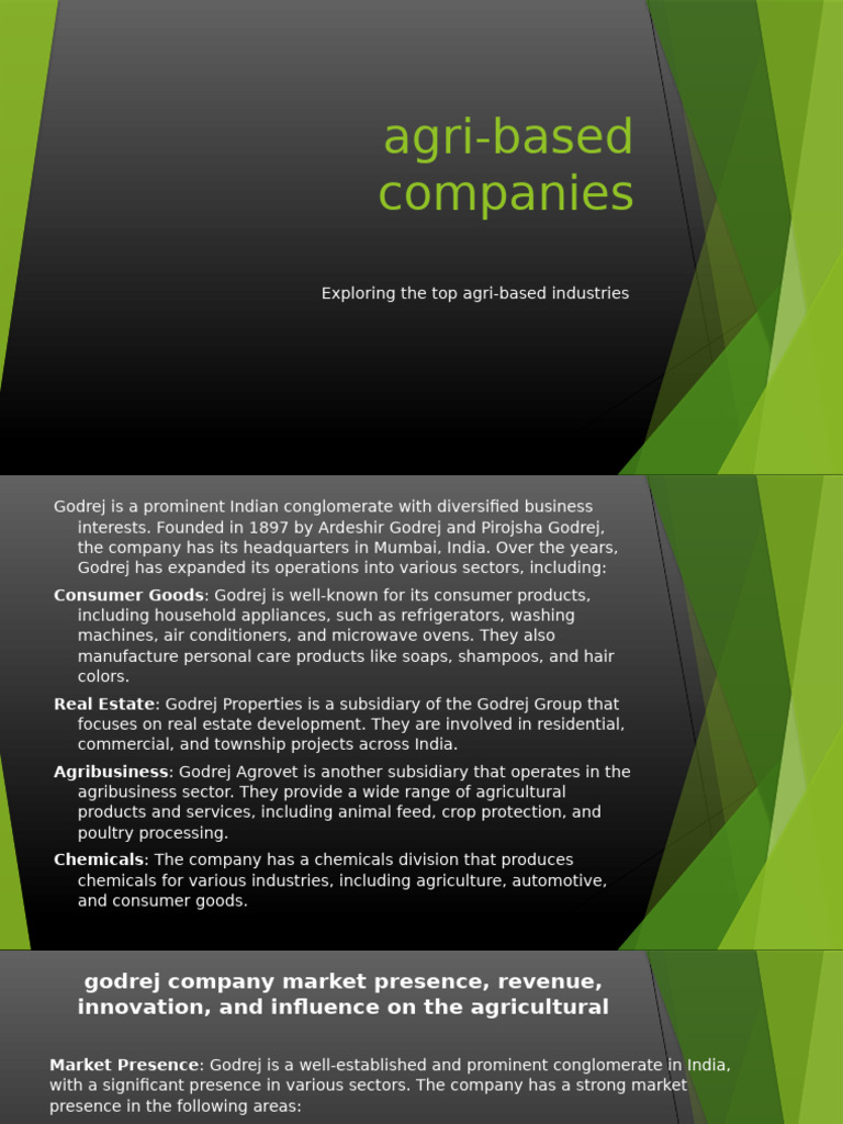 Agri Based Companies | PDF
