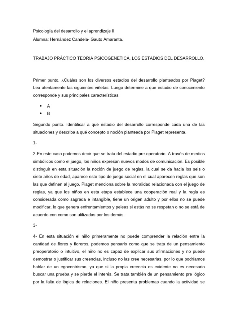 Psicología Del Desarrollo y El Aprendizaje II | PDF