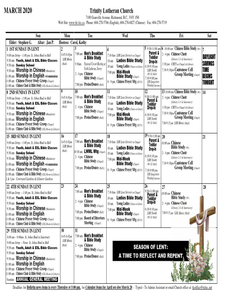 TLC Monthly Calendars | PDF